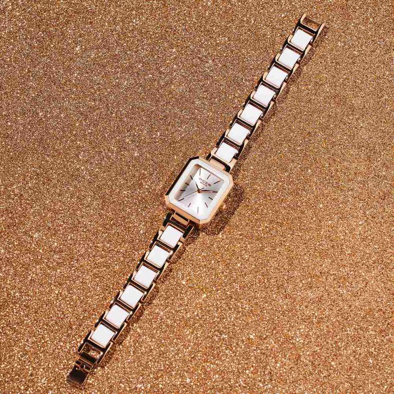 Buy Online Sonata Poze Quartz Analog White Dial Two Toned Color ...