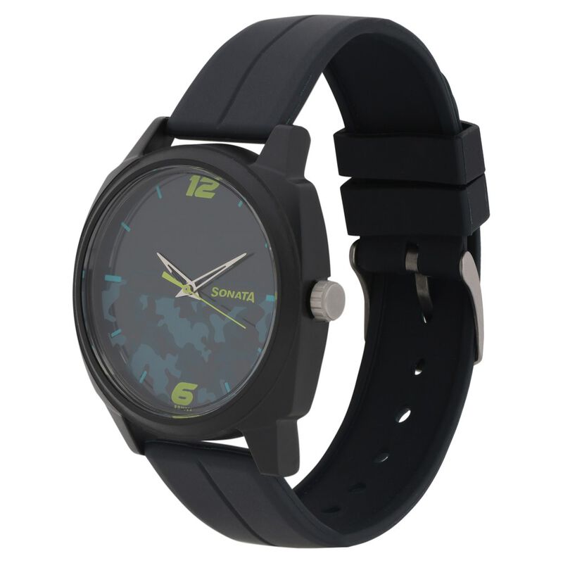 Camo Multicoloured Dial Plastic Strap Watch for Men