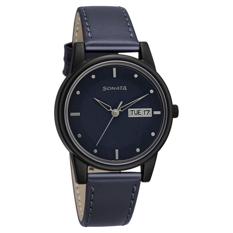 Buy Online Sonata Lite Blue Dial Women Watch With Leather Strap ...