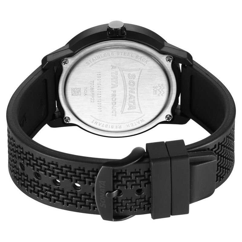 Sonata Volt Quartz Analog Green Dial Polyurethane Strap Watch for Men