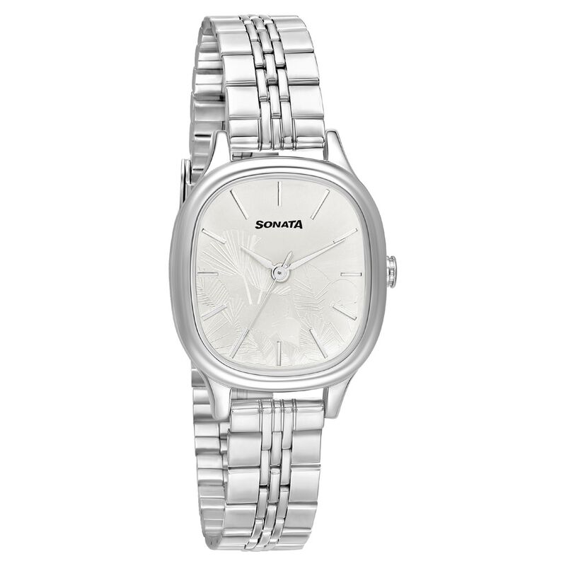 Buy Online Sonata Linnea Silver Dial Women Watch With Stainless Steel ...