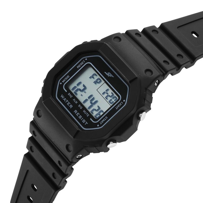 SF Hexa Digital Dial Unisex Watch With Polyurethane Strap
