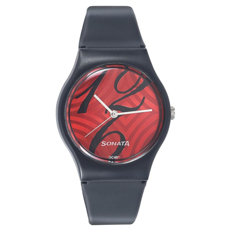 Buy Online SF Quartz Analog Red Dial Plastic Strap Watch for Women ...