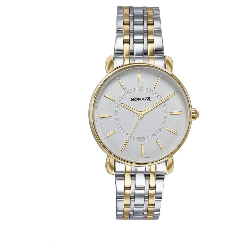 Buy Online Sonata Wedding Quartz Analog Off White Dial Stainless Steel ...