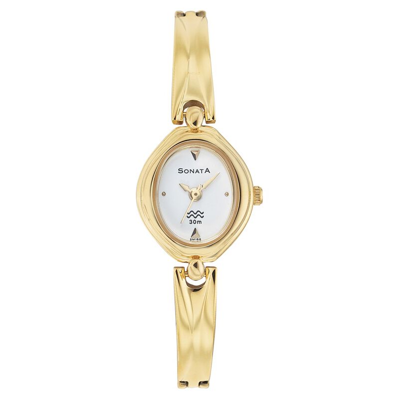 Buy Online Sonata Quartz Analog White Dial Stainless Steel Strap Watch ...