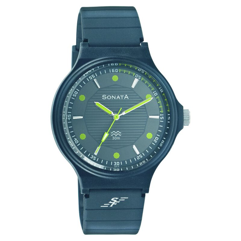 Buy Online SF Quartz Analog Black Dial Plastic Strap Watch for Men ...