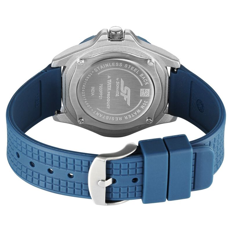 SF Sporty Blue Dial Polyurethane Strap Watch for Men
