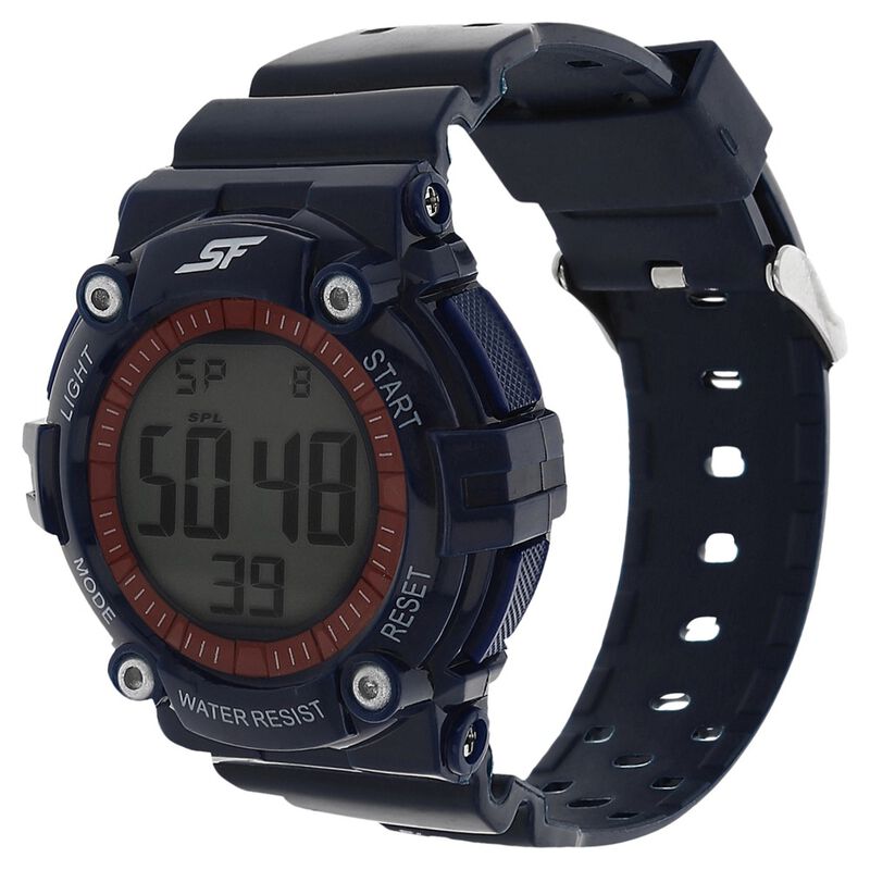 SF Digital Dial Blue Plastic Strap Watch for Men