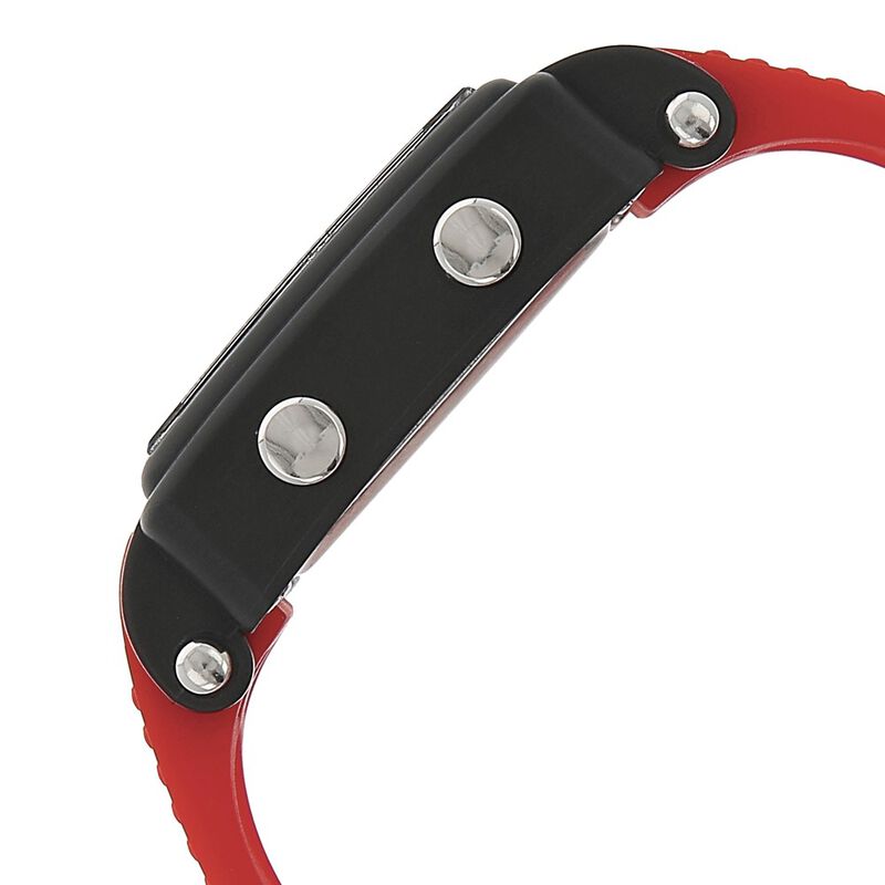 SF Digital Dial Red Plastic Strap Watch for Men