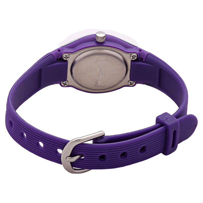 SF Quartz Analog Purple Dial Plastic Strap Watch for Women