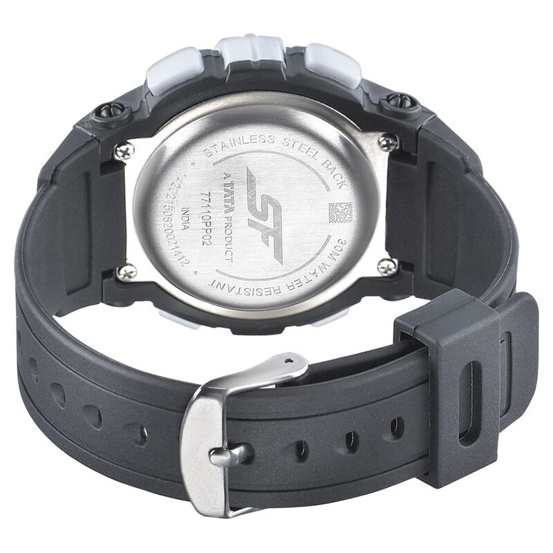 SF Digital Dial Black PU Strap Watch for Men