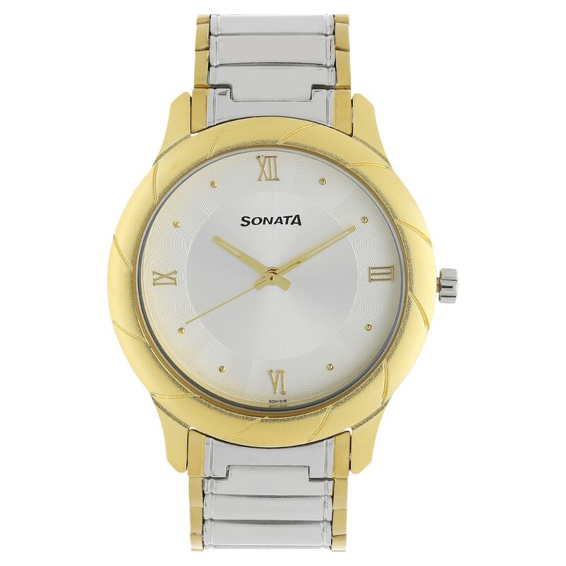 Buy Online Sonata Quartz Analog White Dial Stainless Steel Strap Watch ...