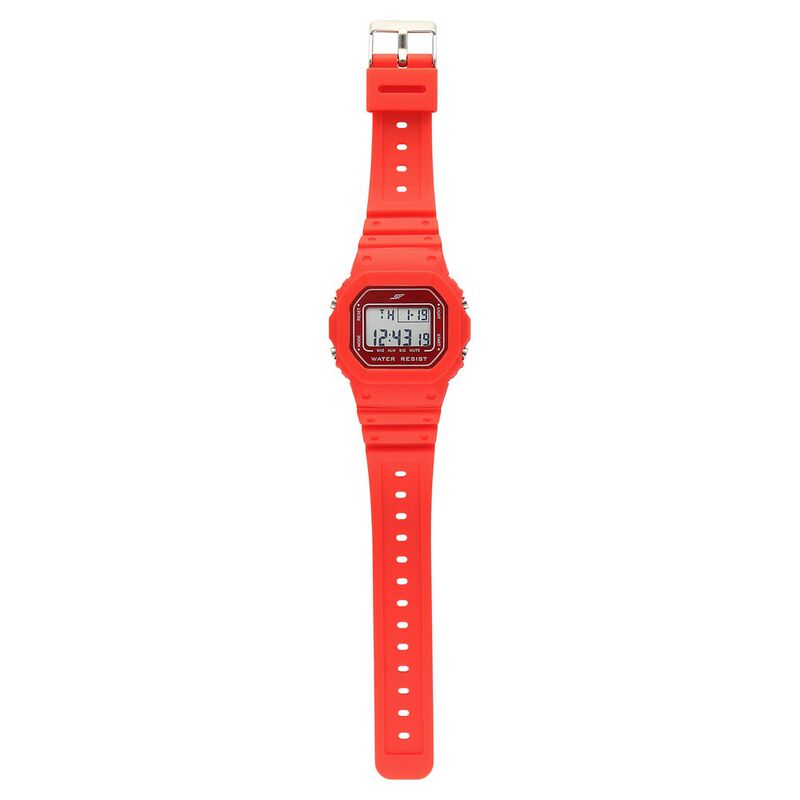 SF Hexa Digital Dial Unisex Watch With Polyurethane Strap
