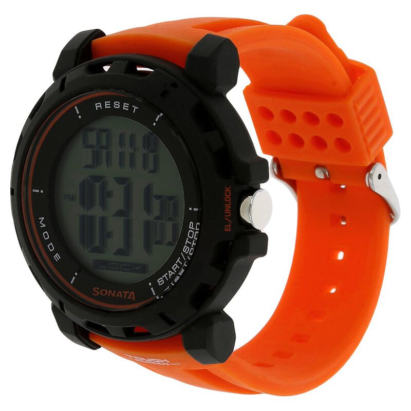 SF Digital Dial Silicone Strap Watch for Men