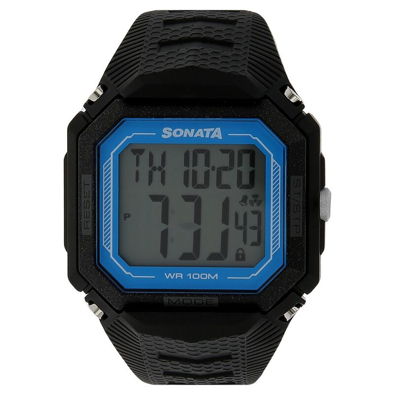 Buy Online SF Digital Dial Plastic Strap Watch for Men - 77048pp04 | Sonata