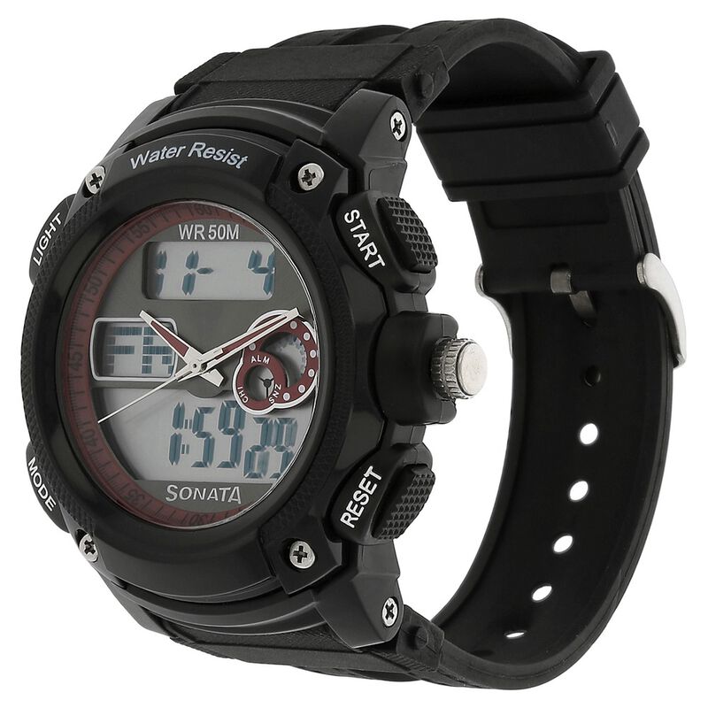 SF Quartz Analog Digital Grey Dial Watch for Men