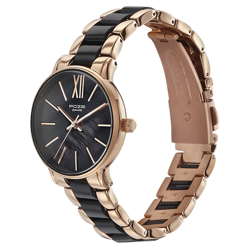 Buy Online Sonata Poze Quartz Analog Mother Of Pearl Round Dial Two ...
