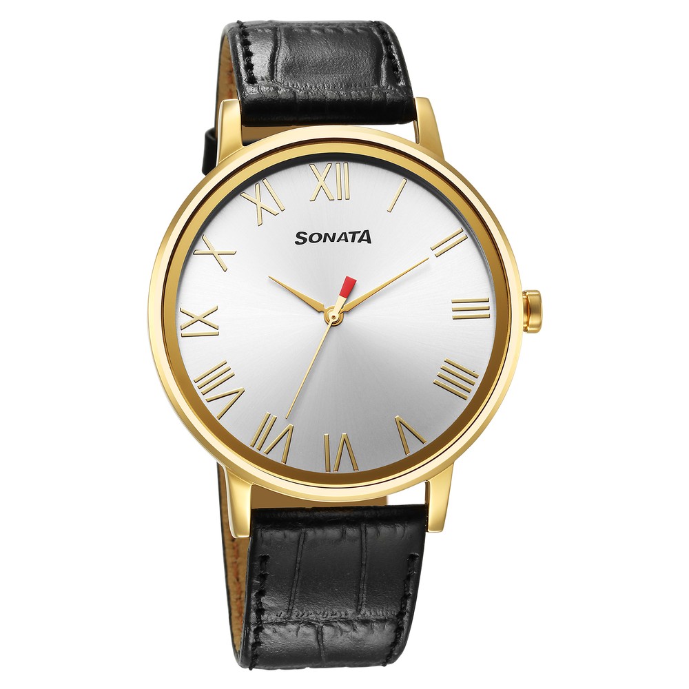 Buy Online Sonata Utsav Quartz Analog Silver Dial Watch for Men ...
