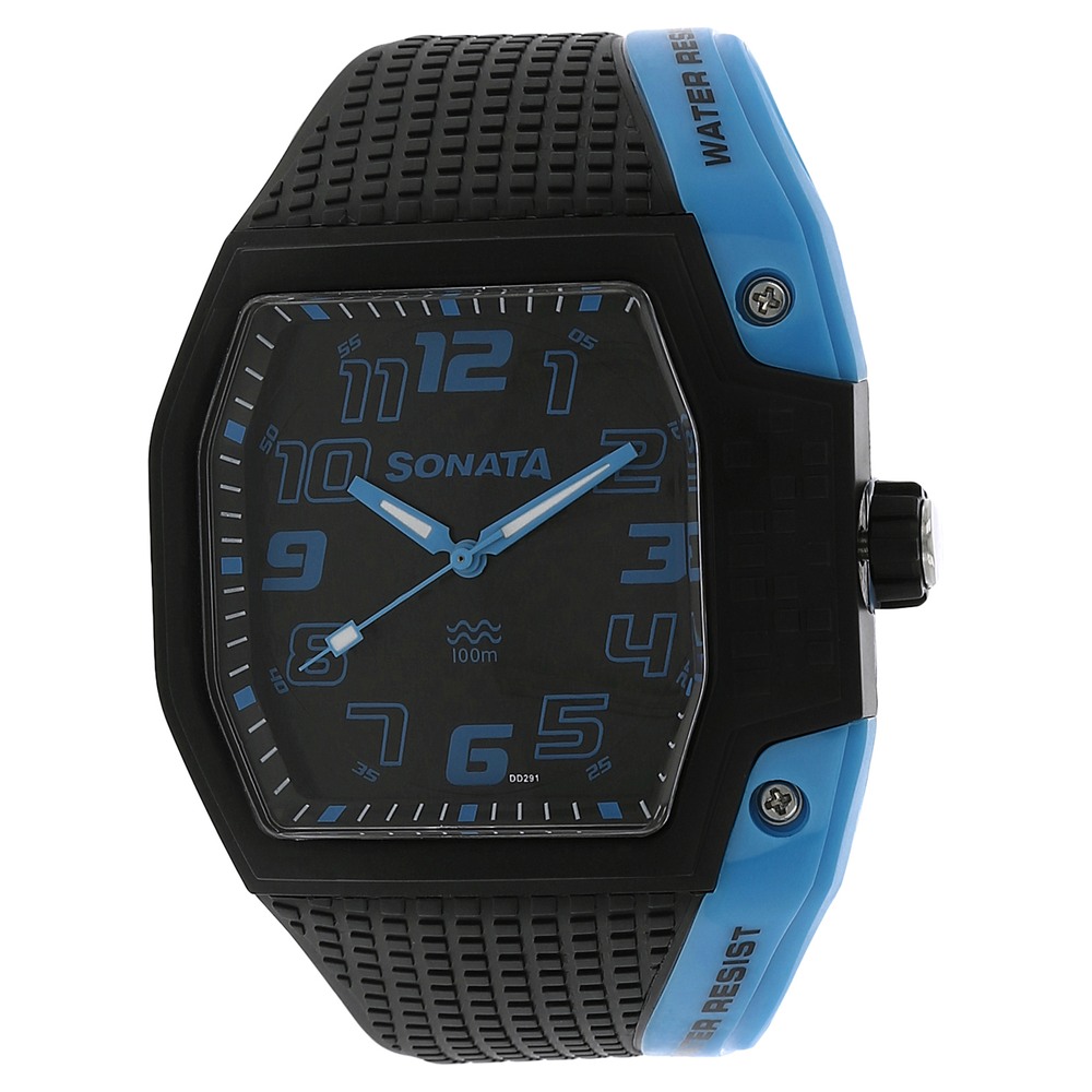 Buy Online SF Quartz Analog Black Dial Plastic Strap Watch for Men ...