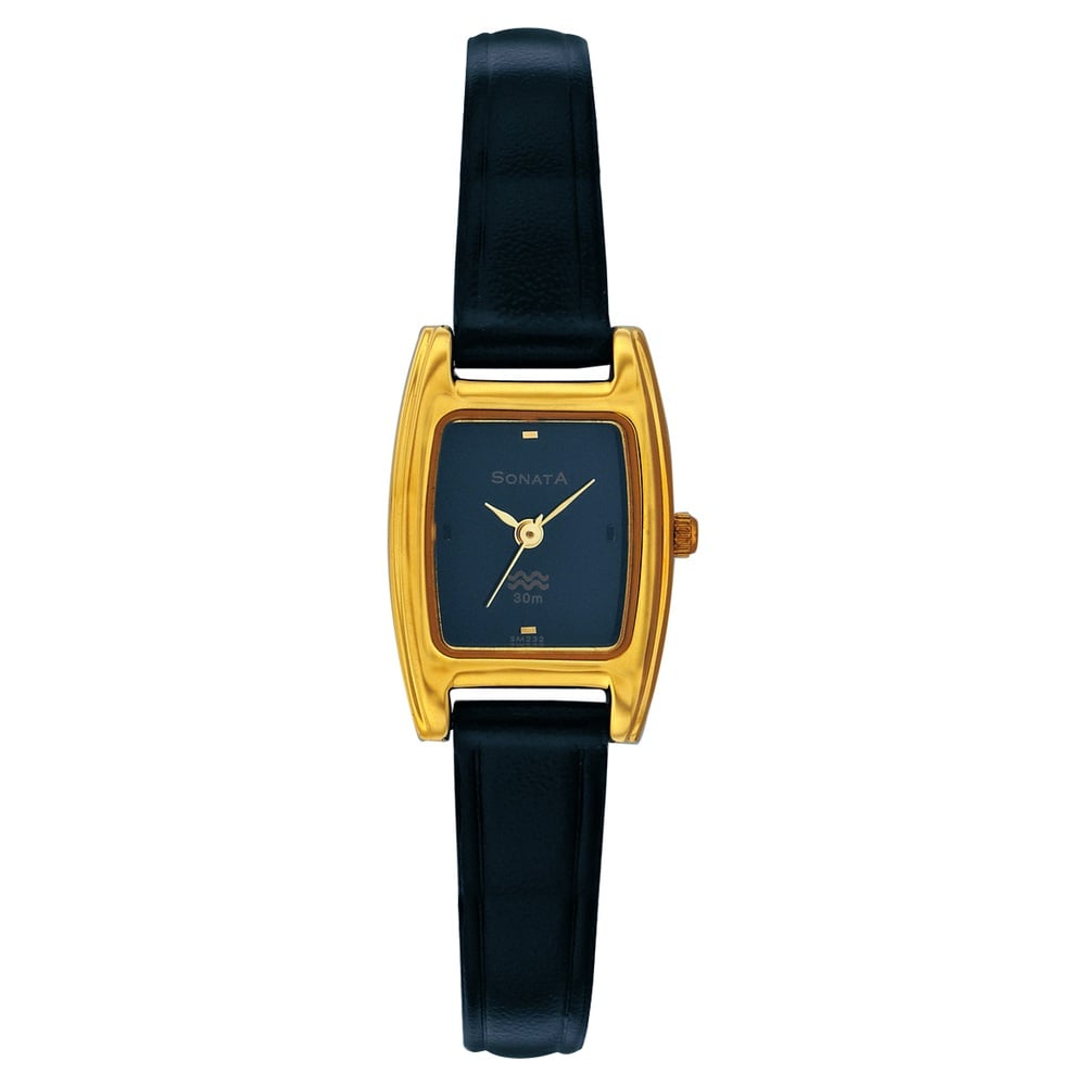 Buy Online Sonata Quartz Analog Black Dial Strap Watch for Women ...