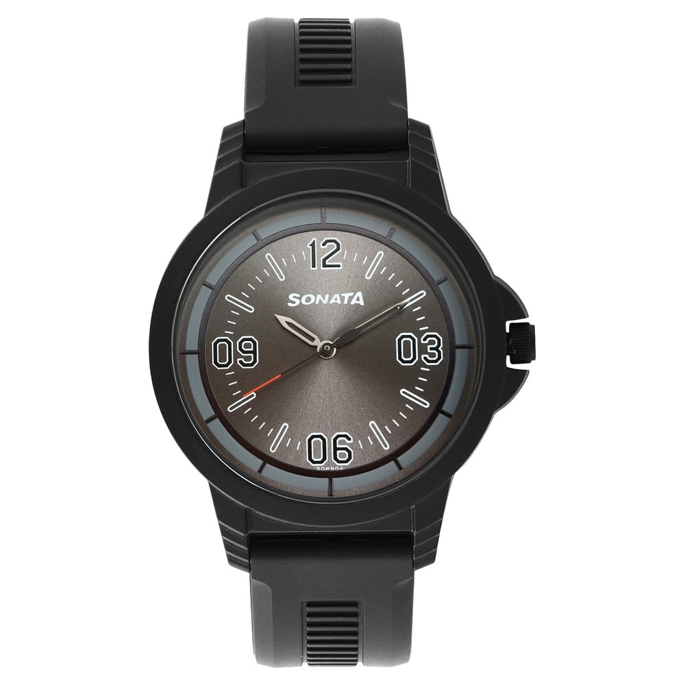 Buy Online Sonata Quartz Analog Grey Dial Plastic Strap Watch for Men ...