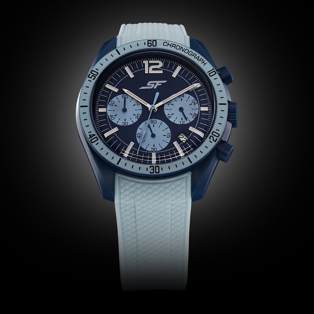 Buy Online SF Genesis Bold Chronograph Watch for Men with Light Blue ...