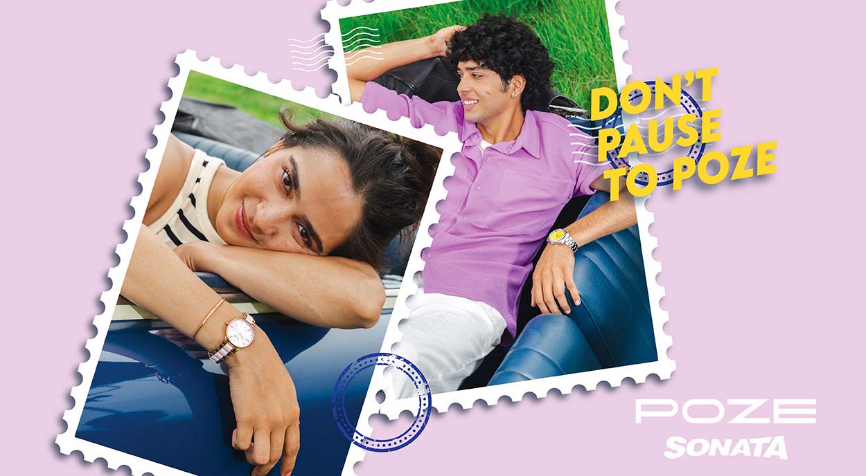 Buy Online Sonata Poze Quartz Analog Blue Dial Two Toned Color ...