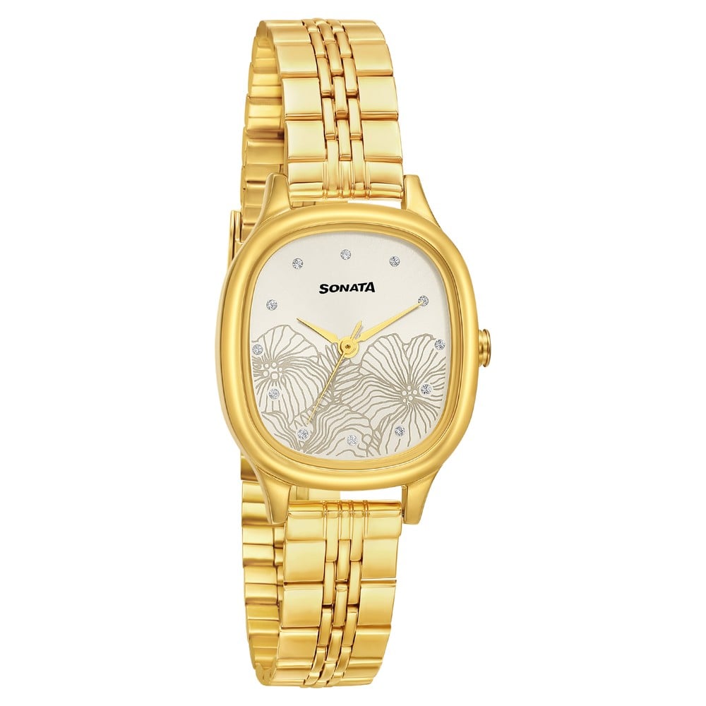 Buy Online Sonata Linnea Silver Dial Women Watch With Stainless Steel ...