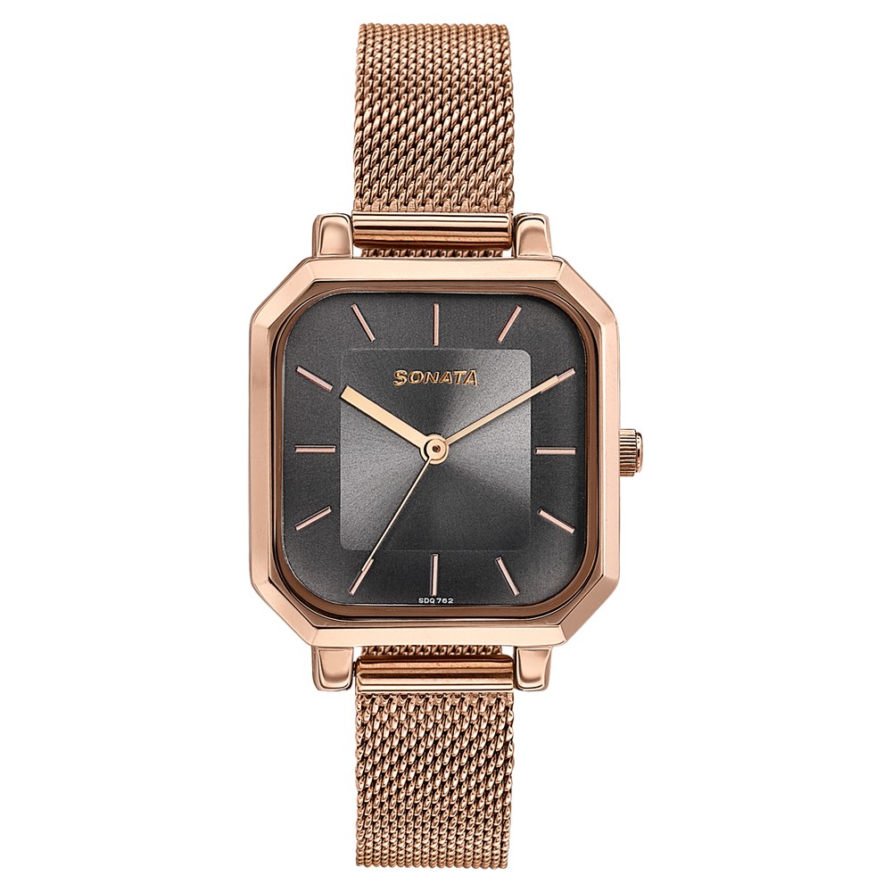 Buy Online Sonata Modern Edit Quartz Analog Grey Dial Stainless Steel ...